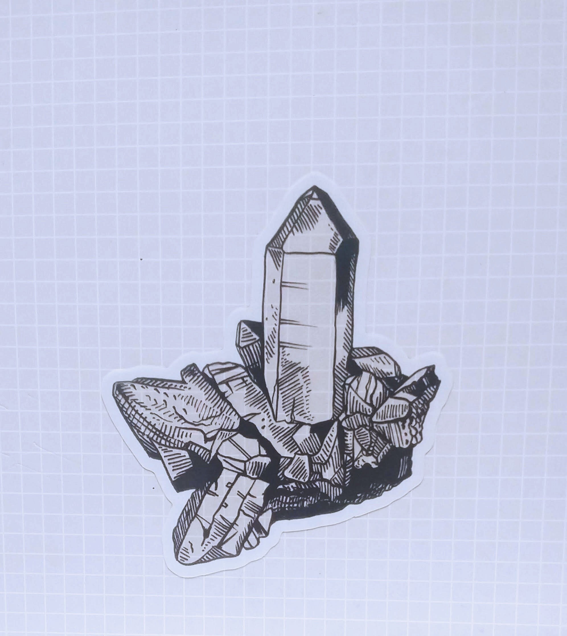 Clear Quartz Sticker Transparent Vinyl Sticker. Witchy Goth - Etsy UK
