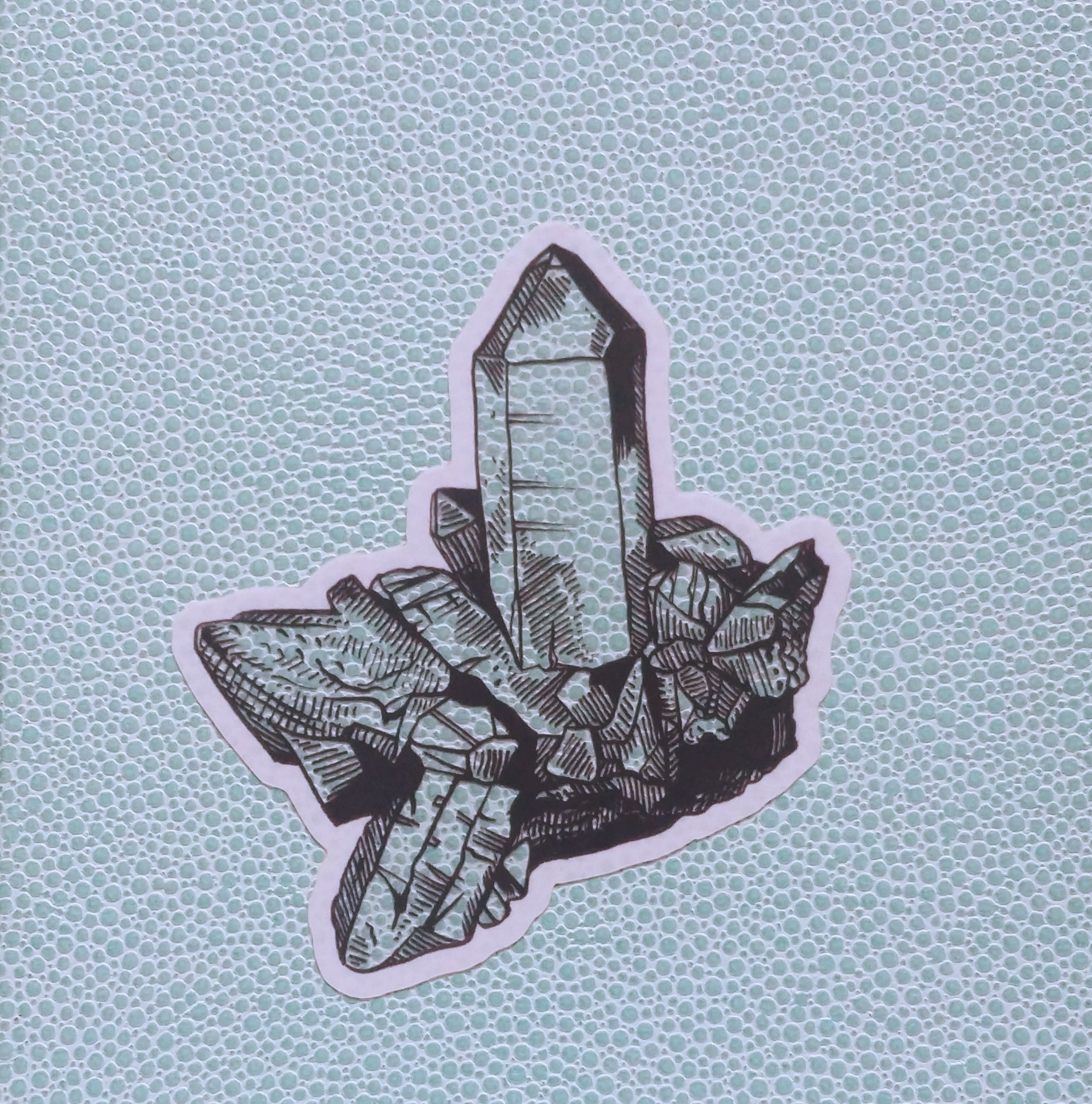 Clear Quartz Sticker Transparent Vinyl Sticker. Witchy Goth - Etsy UK