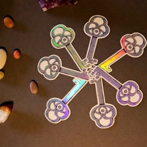 Key of Dreams Holographic Sticker. Occult Planner Accessories. Hekate ...