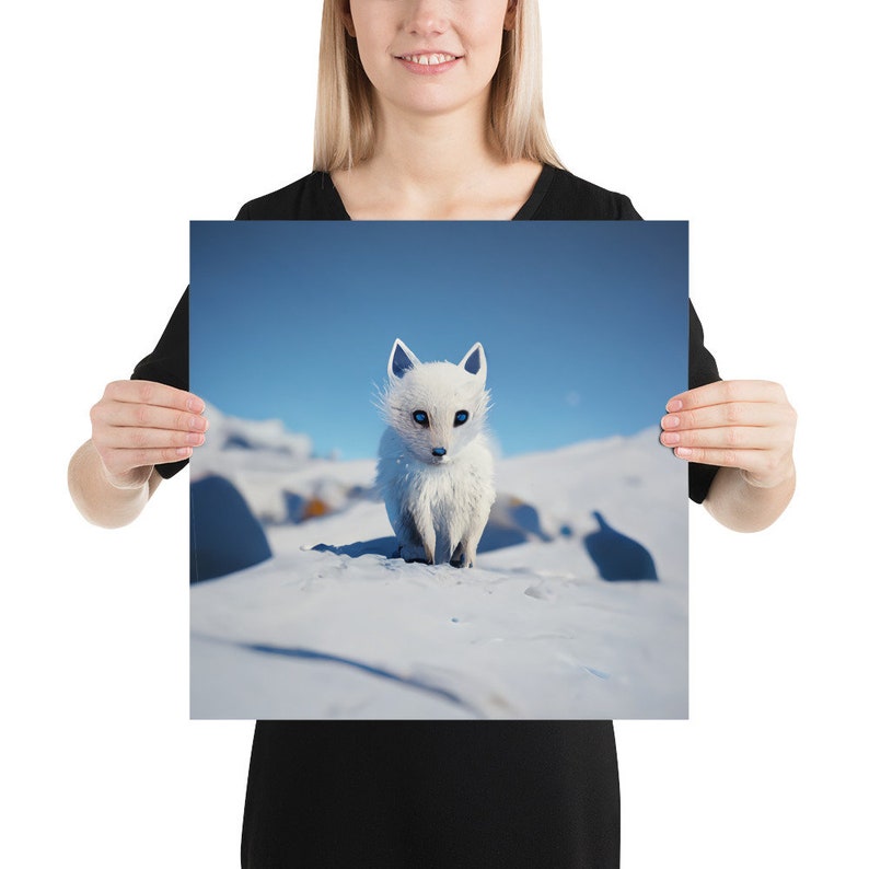 Poster- Blue Eyed Arctic Fox Kit - Etsy