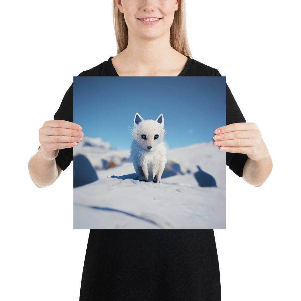 Poster Blue Eyed Arctic Fox Kit - Etsy
