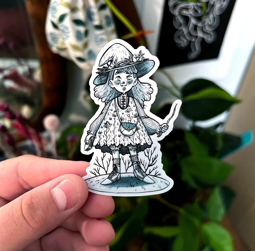 Lil Witch Sticker // Vinyl Sticker 3 Inch Sticker Witchy Art Inktober ...