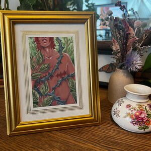 Thorns // Gender Dysphoria LGBTQ Poster Gouache Painting Home Decor Pride Artwork Trans ...