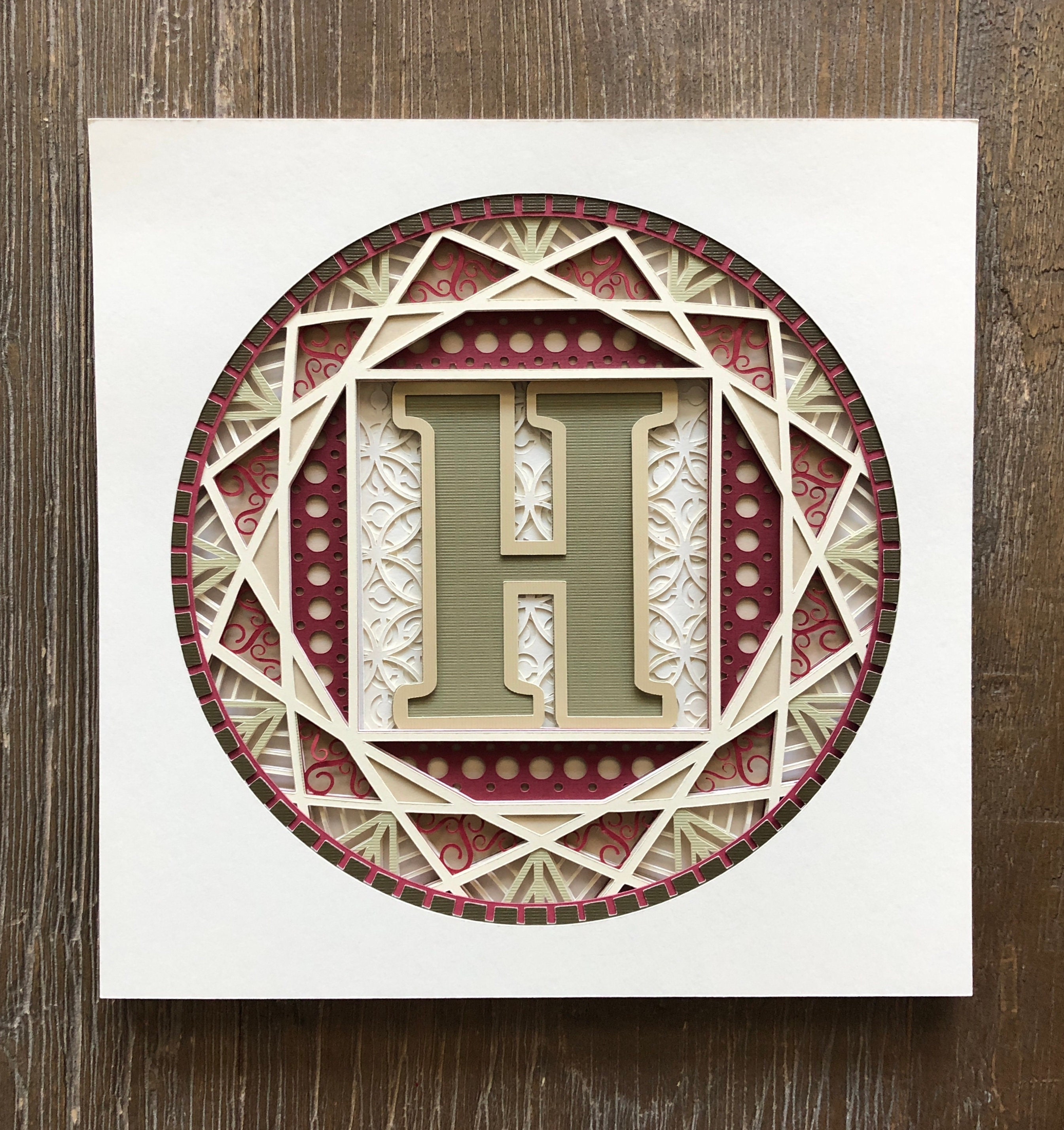 Letter - Framed Paper Cut - Etsy