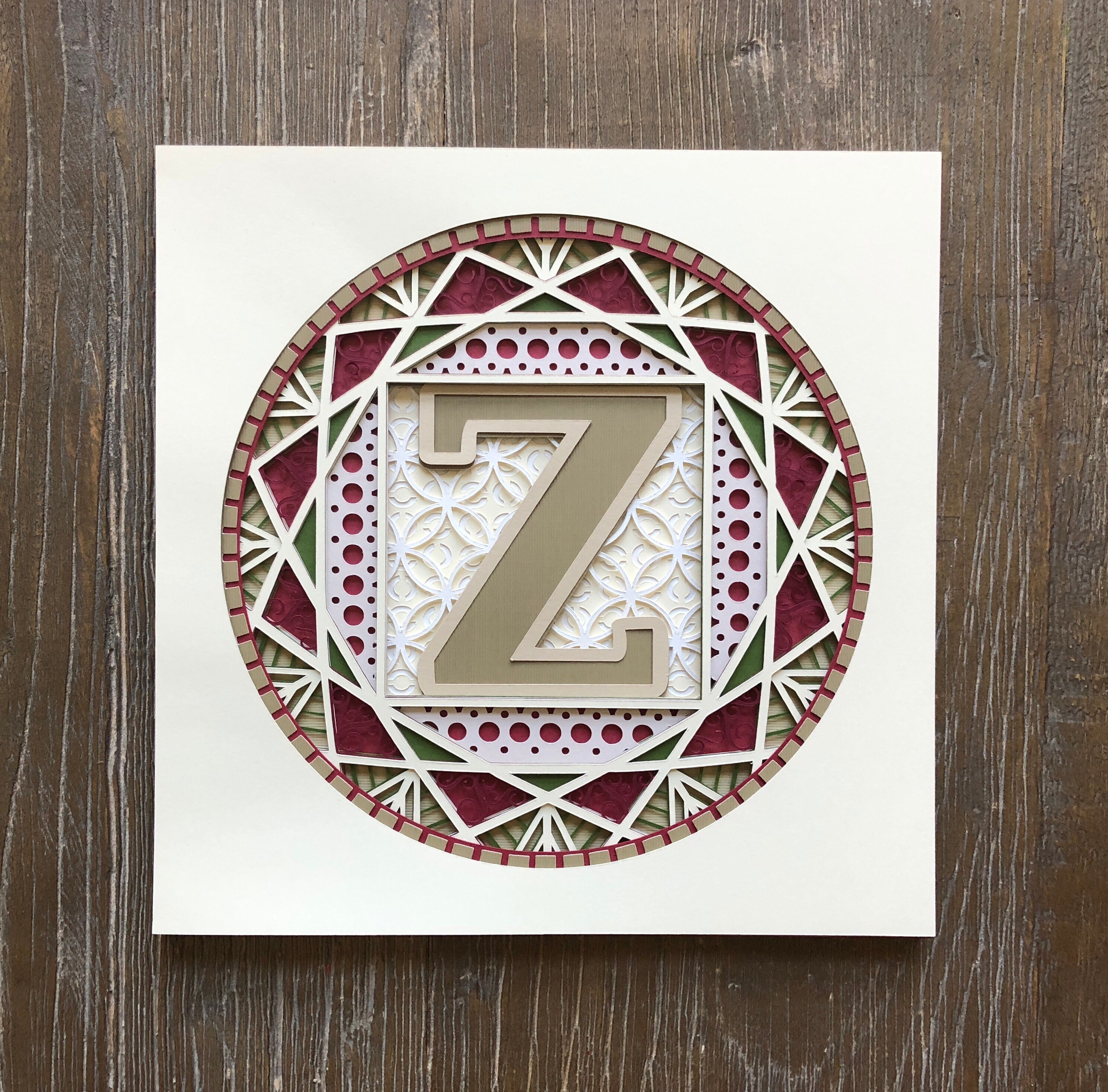 Letter - Framed Paper Cut - Etsy