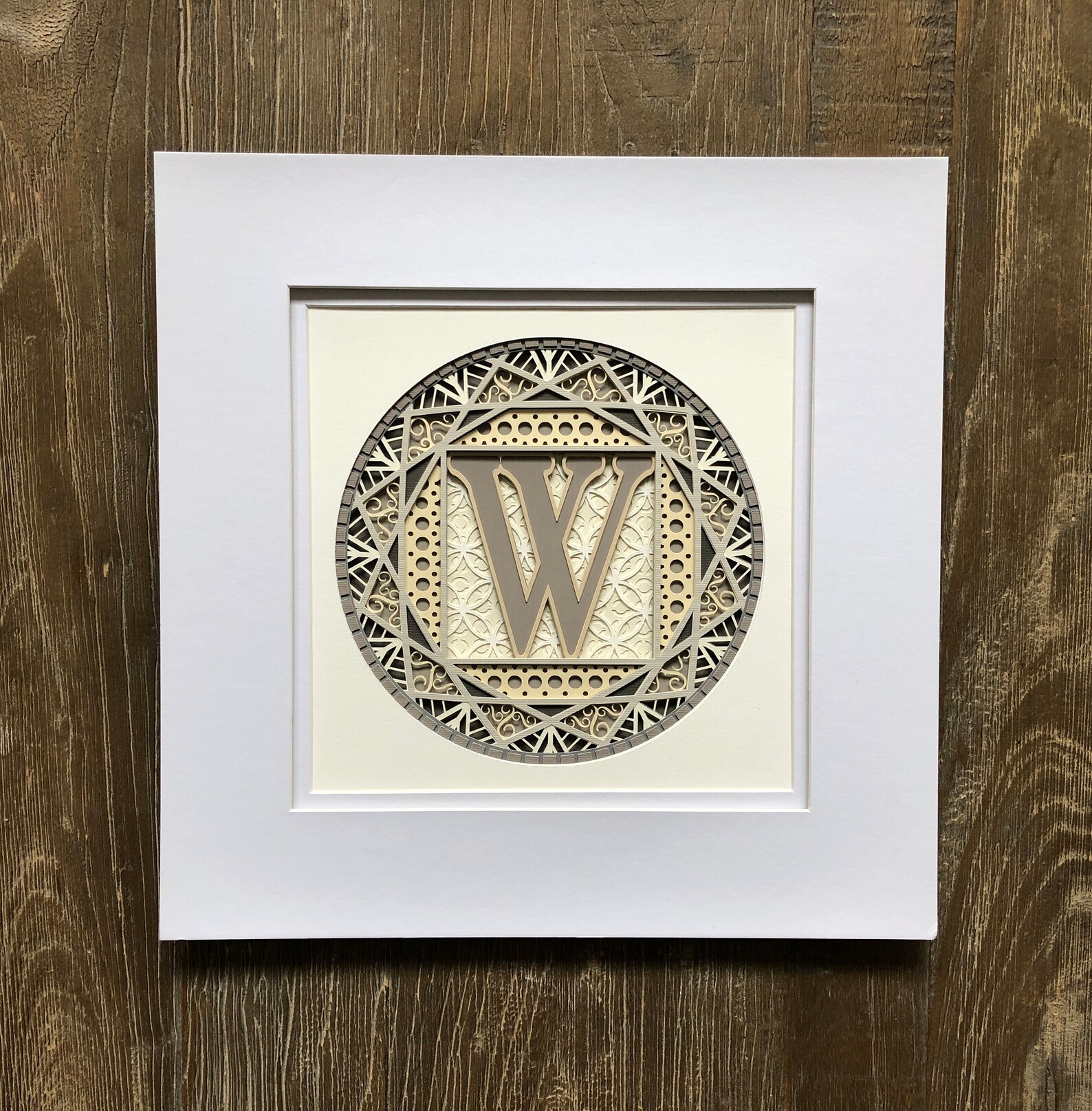 Letter - Framed Paper Cut - Etsy