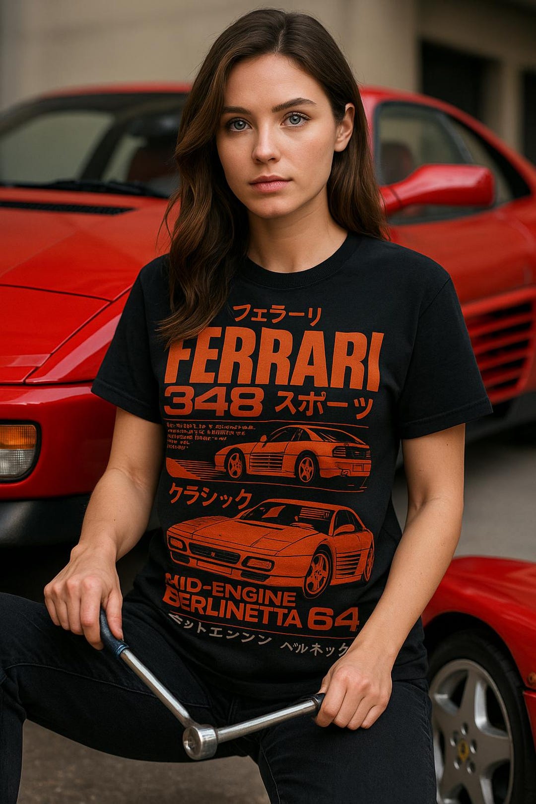 Retro Ferrari Graphic T-shirt, Vintage Cars Tee, Unisex Automotive ...