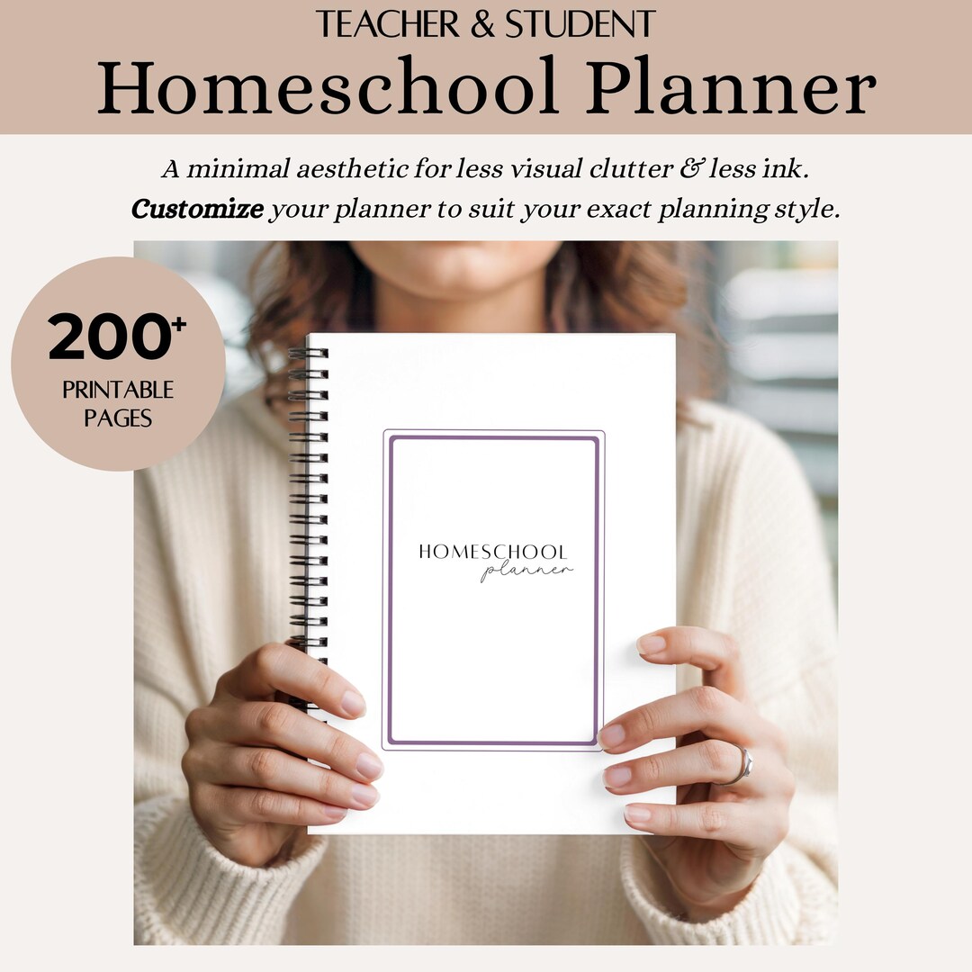 Printable Homeschool Planner PDF | Homeschool Lesson Planner | Weekly ...