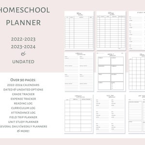 Homeschool Planner Printable, Minimalist Homeschool Planner, Homeschool ...