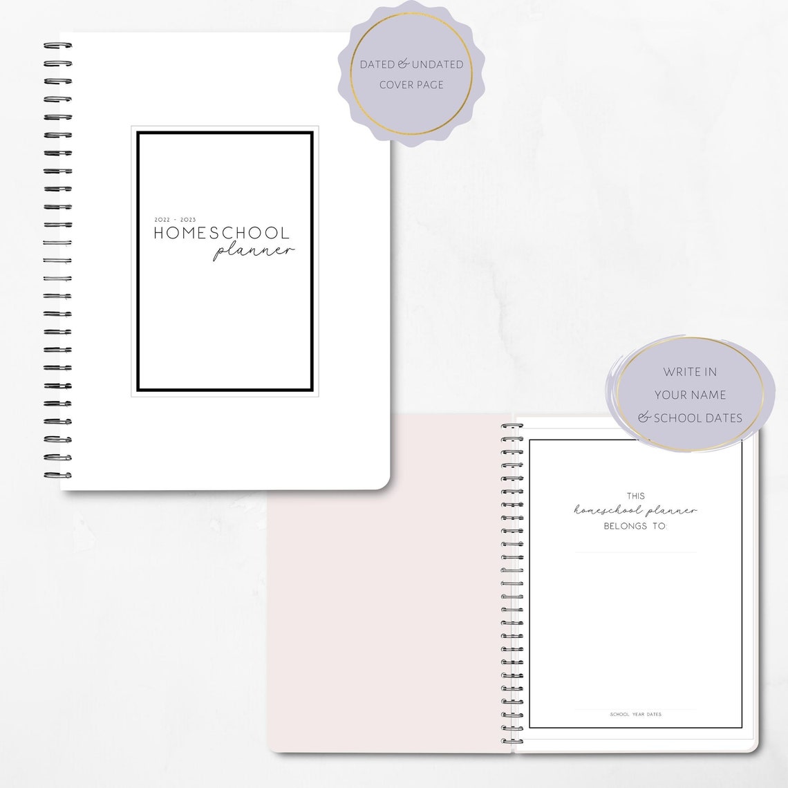 Homeschool Planner Printable Minimalist Homeschool Planner - Etsy
