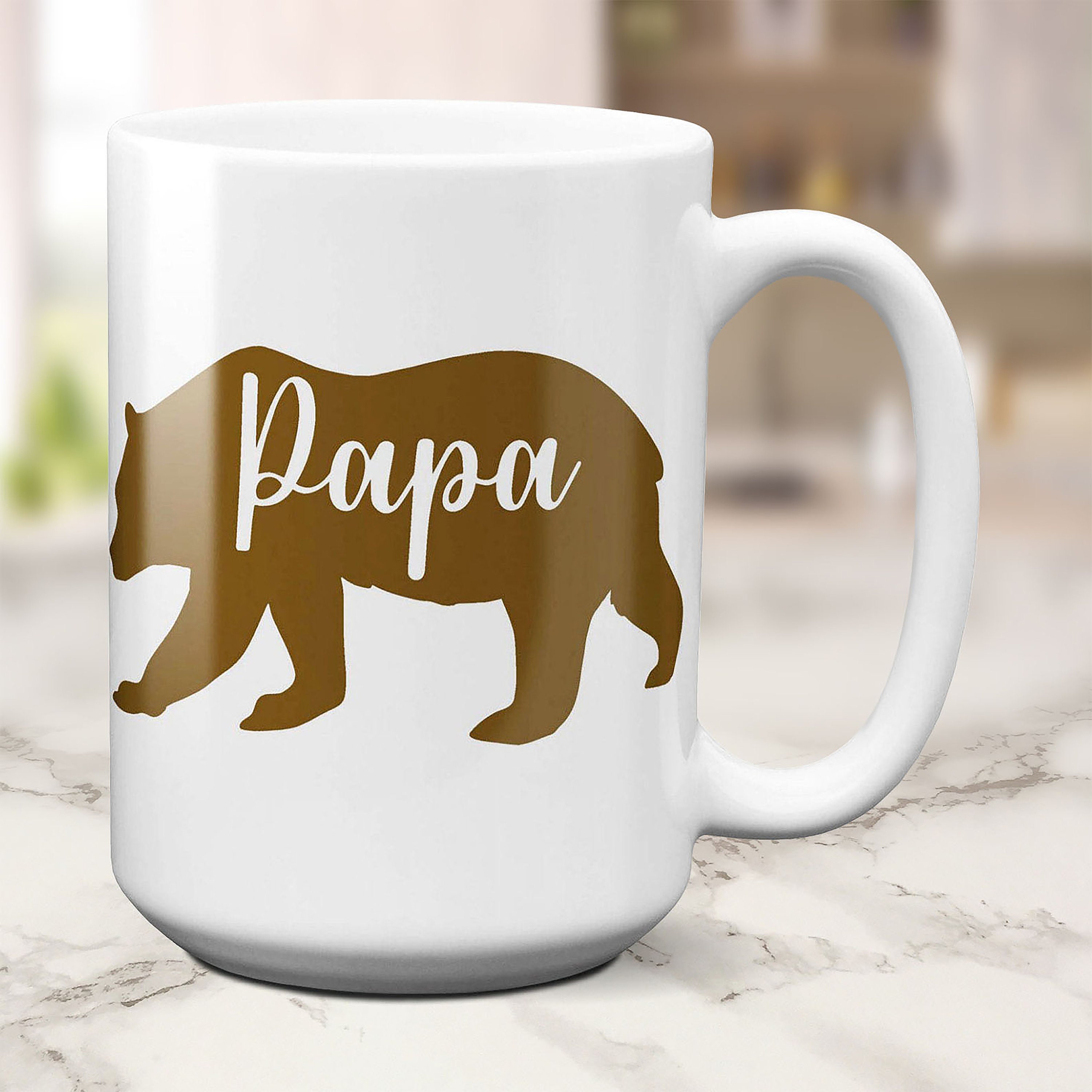Personalized Papa Bear Mug Custom Father's Day Gift Idea - Etsy