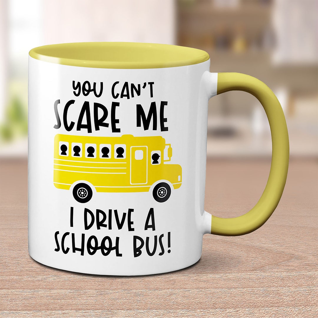 Custom School Bus Mug - Personalized Gift for Bus Drivers - Funny ...