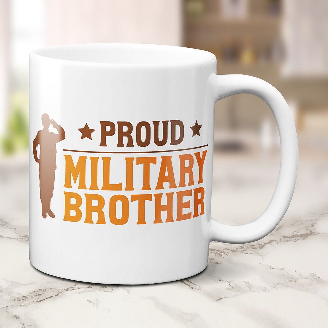 Personalized Military Bro Mug - Custom Army Brother Gift With Logo - Etsy