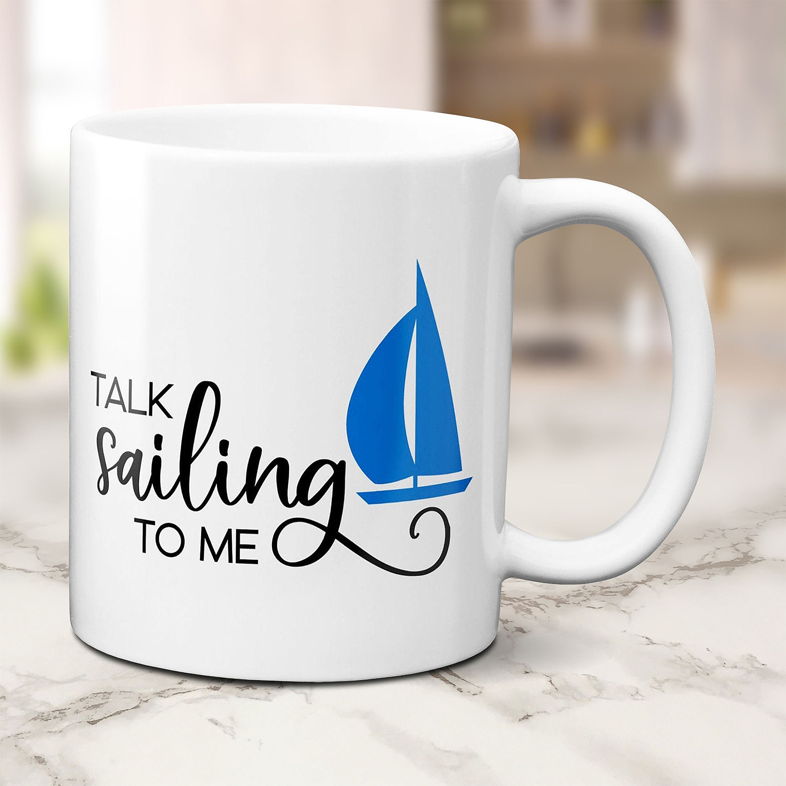 Sailing Ship Art Mug - Personalized Sailing Quote - Nautical Gift - Etsy