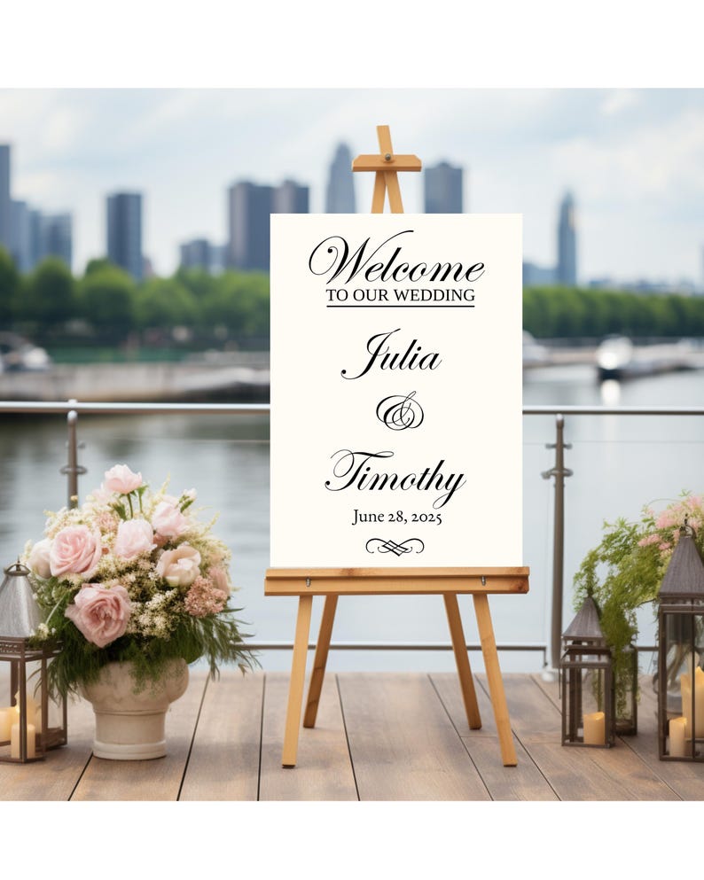 Personalized Wedding Welcome Sign Decal, Formal Mirror Sticker - Etsy