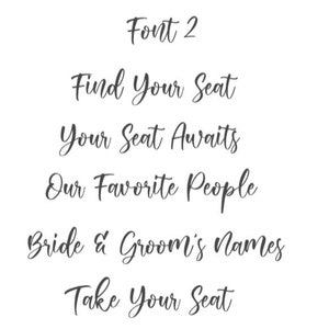 Seating Chart Heading. Multiple Fonts & Sayings. Create Your Own Saying ...