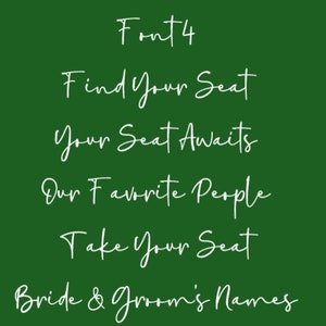 Seating Chart Heading. Multiple Fonts & Sayings. Create Your Own Saying ...