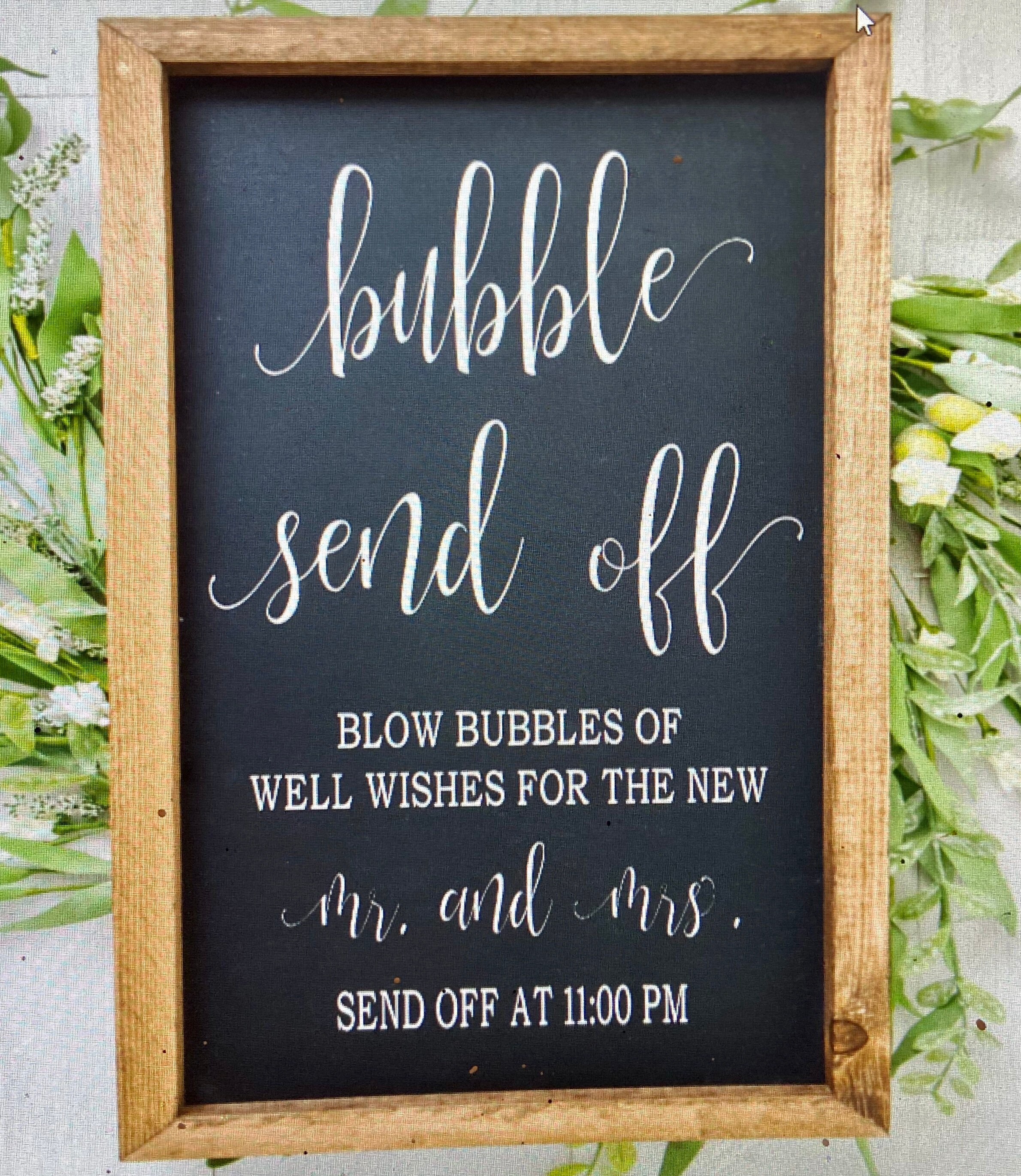 Bubble Send off Decals. Wedding Stickers. Wedding Sign Decals. | Etsy