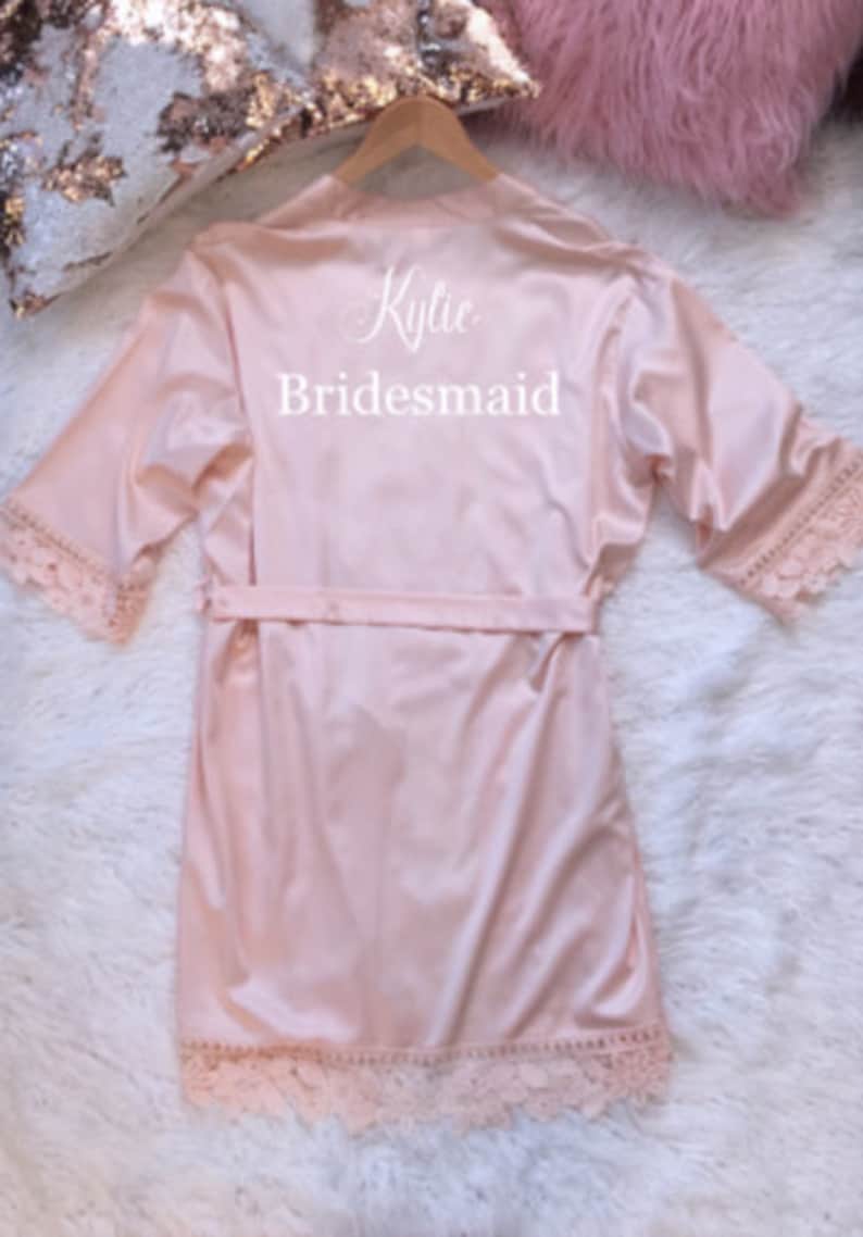 Personalized Wedding Robe Iron on Decal - HTV for Weddings. Bridesmaid ...