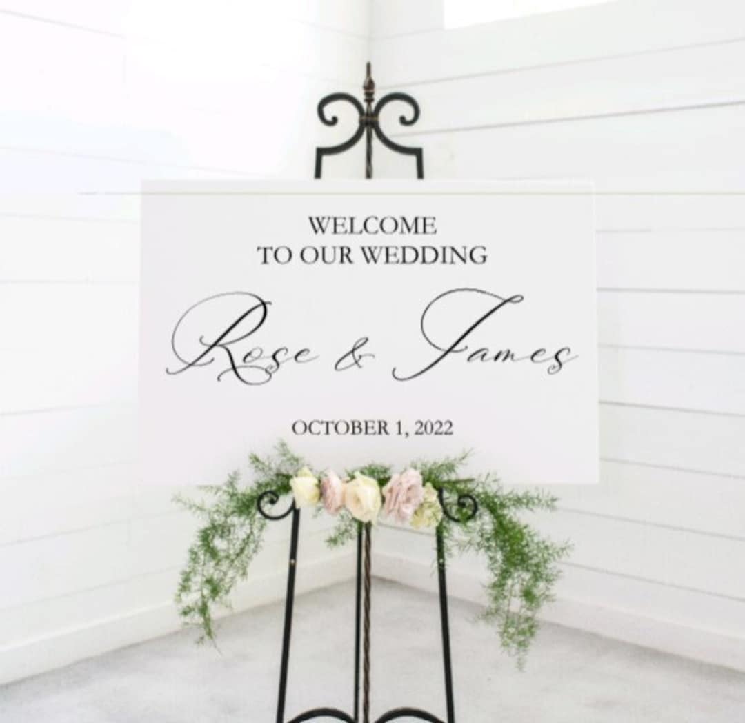 Wedding Welcome Sign Decals. Wedding Sign Vinyl Decals. Welcome Wedding ...