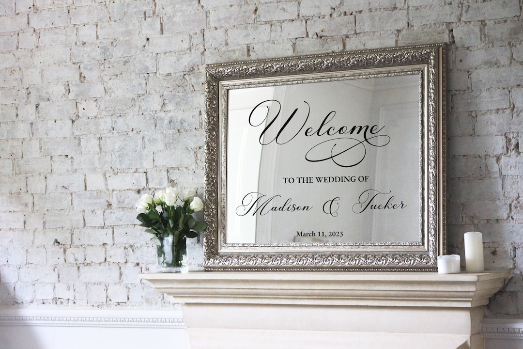 Wedding Welcome Sign Decals. Welcome Wedding Sign Stickers. Vinyl ...