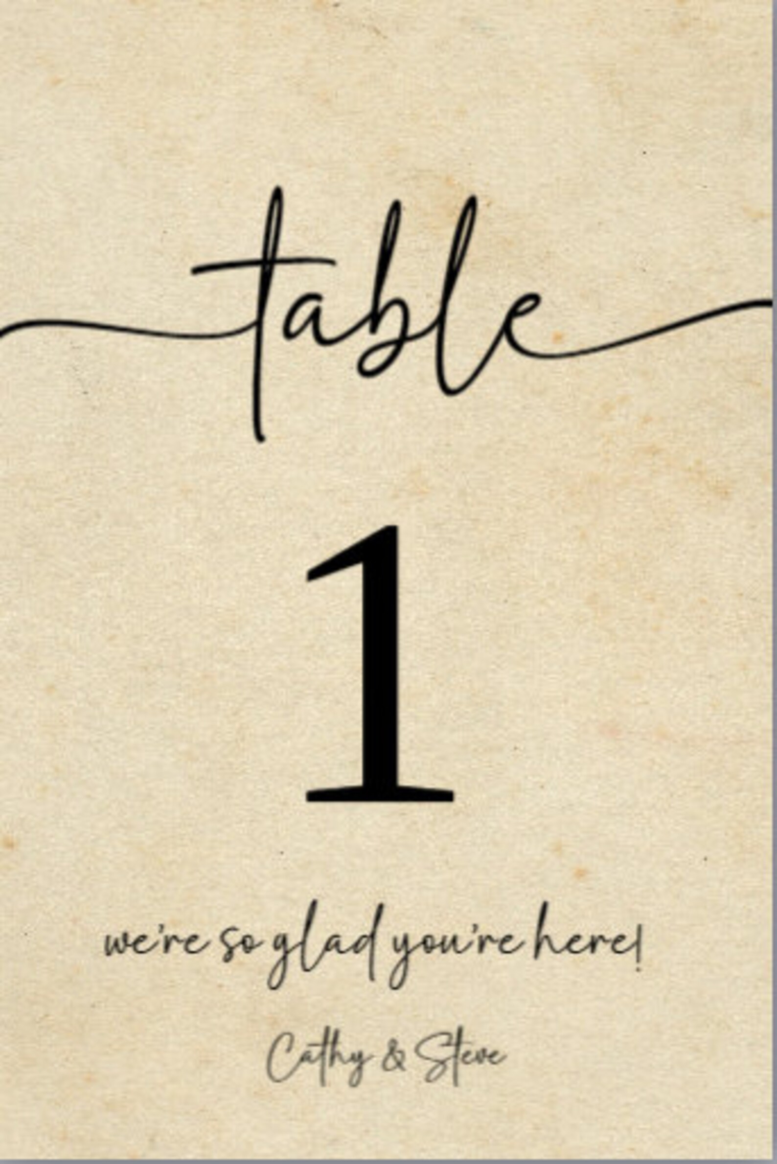Printable Table Number Template. Editable Table Number Templett ...