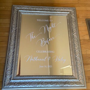 Welcome to the Night Before. Rehearsal Dinner Sign Stickers. Decals for ...