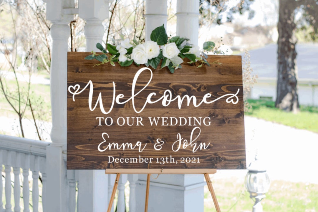 Wedding Welcome Sign Decals. Welcome Wedding Sign Stickers. Wedding ...