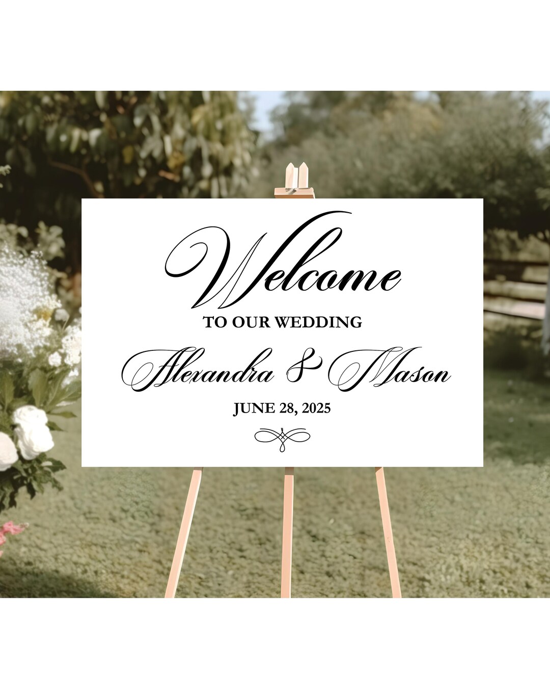 Formal Wedding Welcome Sign. Available on Canvas, Acrylic or Photo ...