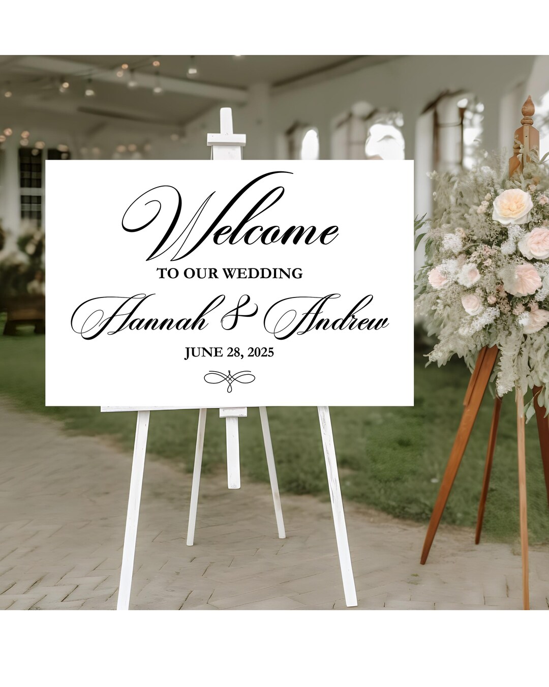 Wedding Welcome Sign Decals. Formal Wedding Sign Stickers. Vinyl Decals ...