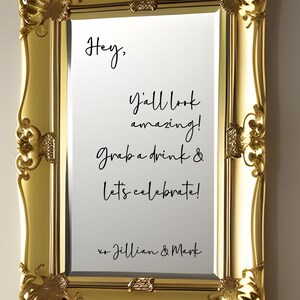 Hey, Y'all Look Amazing Mirror Decals. Grab a Drink, Let's Celebrate ...