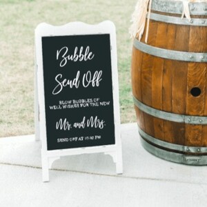 Bubble Send off Decals. Wedding Stickers. Wedding Sign Decals. Wedding ...