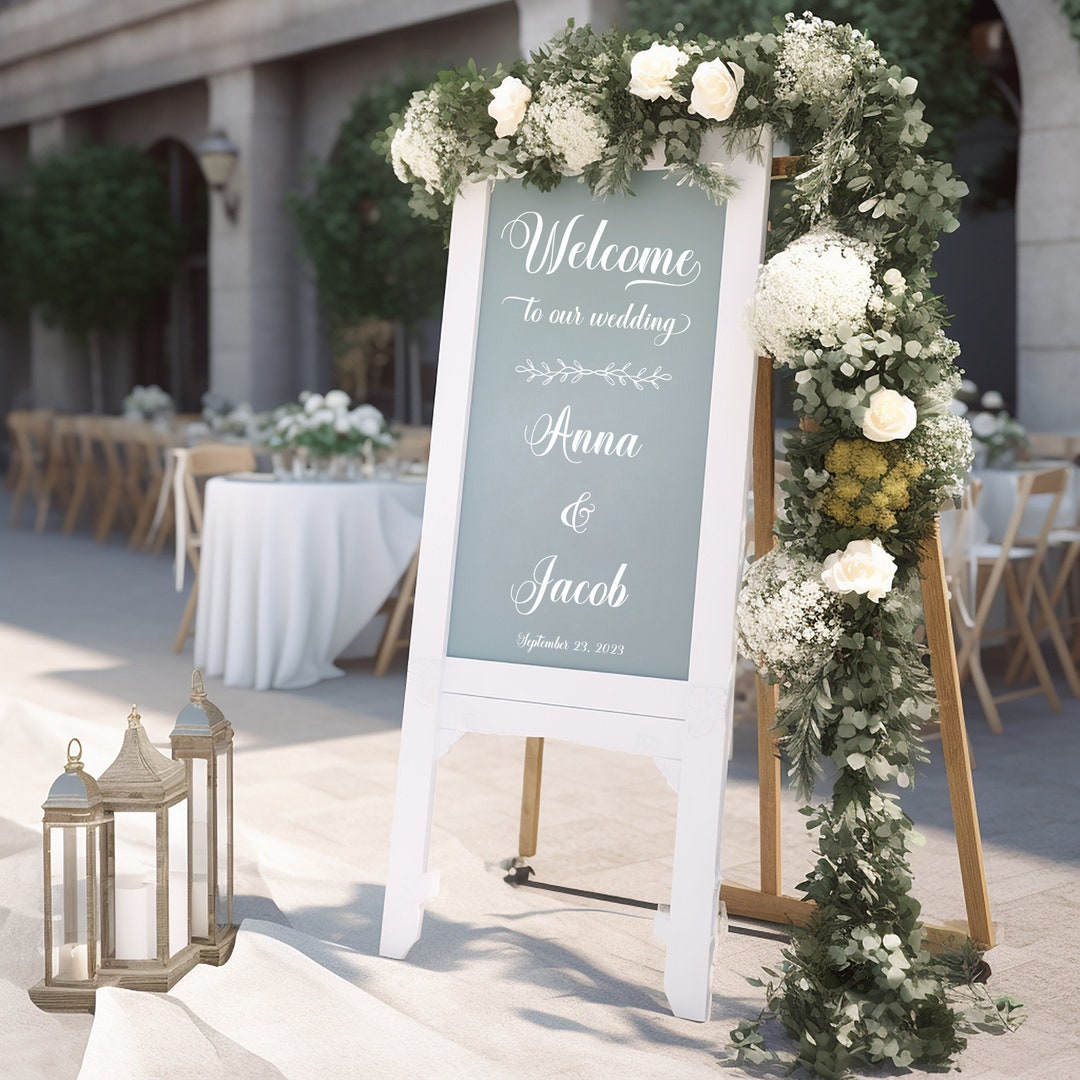Wedding Welcome Sign Decals. Welcome Wedding Sign Stickers. Vinyl ...