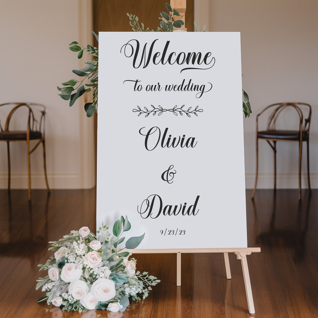 Wedding Welcome Sign Decals. Welcome Wedding Sign Stickers. Vinyl ...
