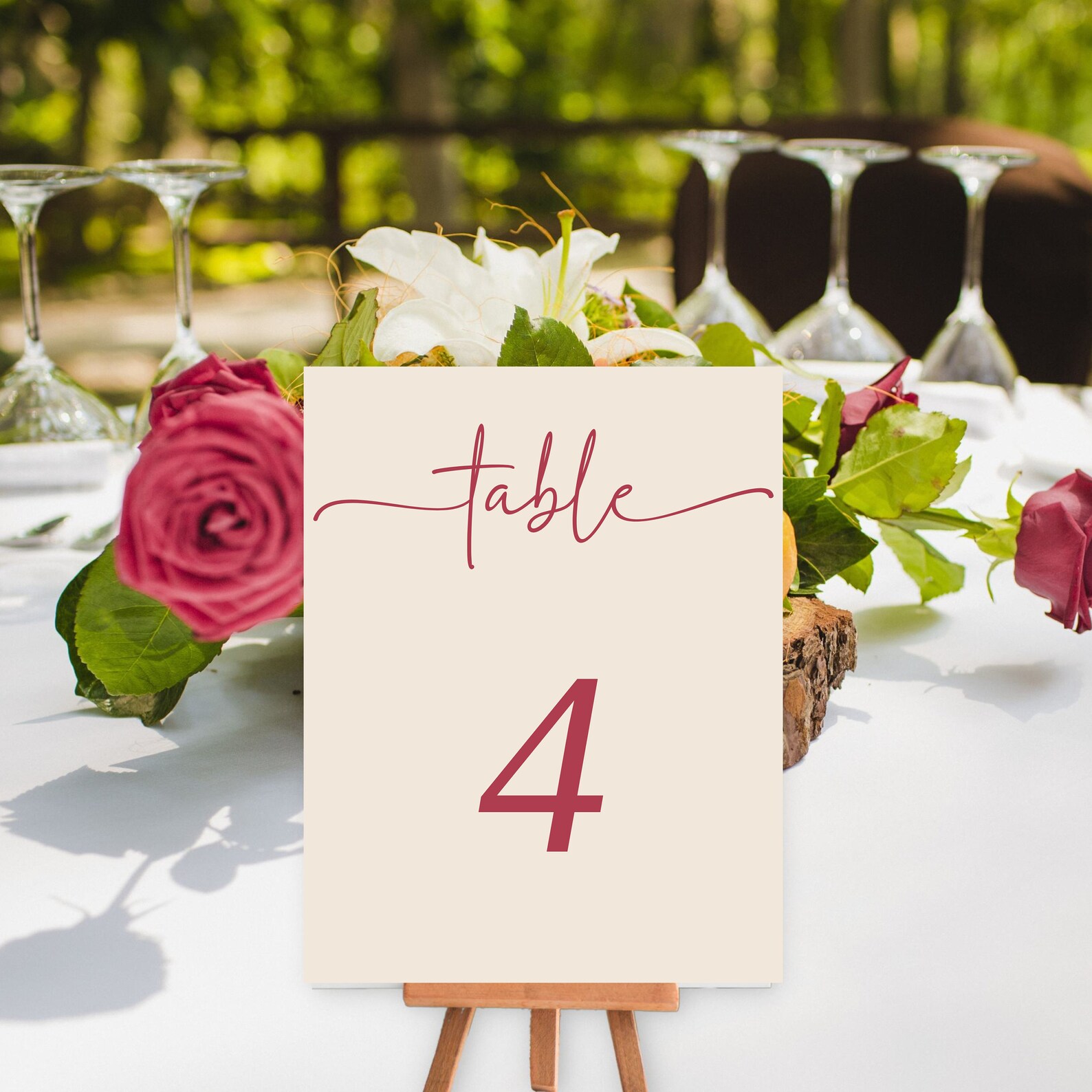 Printable Table Number Template. Editable Table Number Templett ...