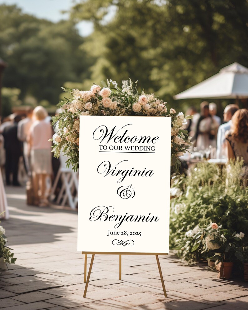 Personalized Wedding Welcome Sign Decal, Formal Mirror Sticker - Etsy