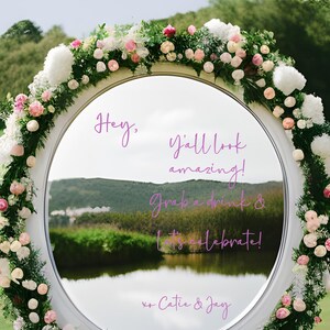 Hey, Y'all Look Amazing Mirror Decals. Grab a Drink, Let's Celebrate ...