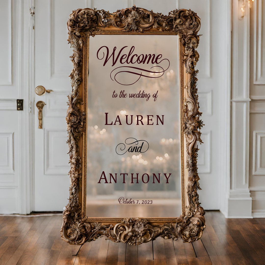 Wedding Welcome Sign Decals. Welcome Wedding Sign Stickers. Vinyl ...