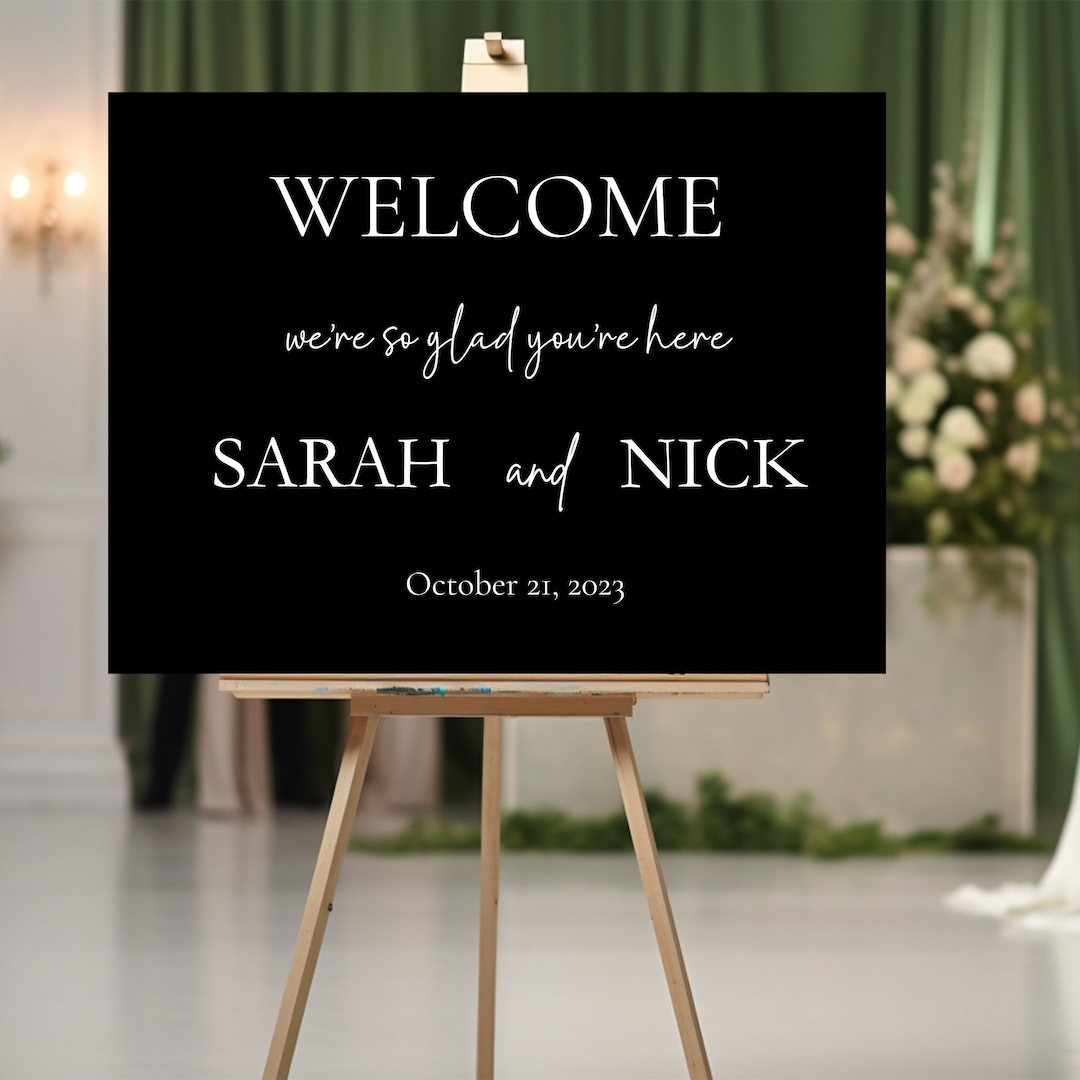Wedding Welcome Sign Decals. Welcome Wedding Sign Stickers. Vinyl ...