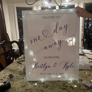 One Day Away. Rehearsal Dinner Sign Stickers. Decals for Rehearsal ...