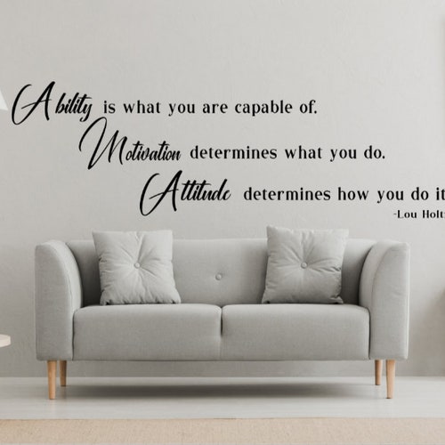 Motivational Quote Gym Wall Decal Ability Motivation Etsy