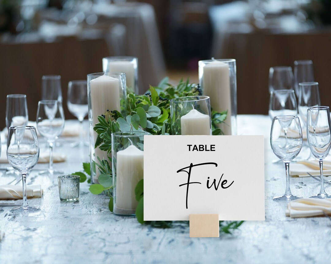 Table Number Decals. Vinyl Table Numbers. Stickers for Table Numbers ...