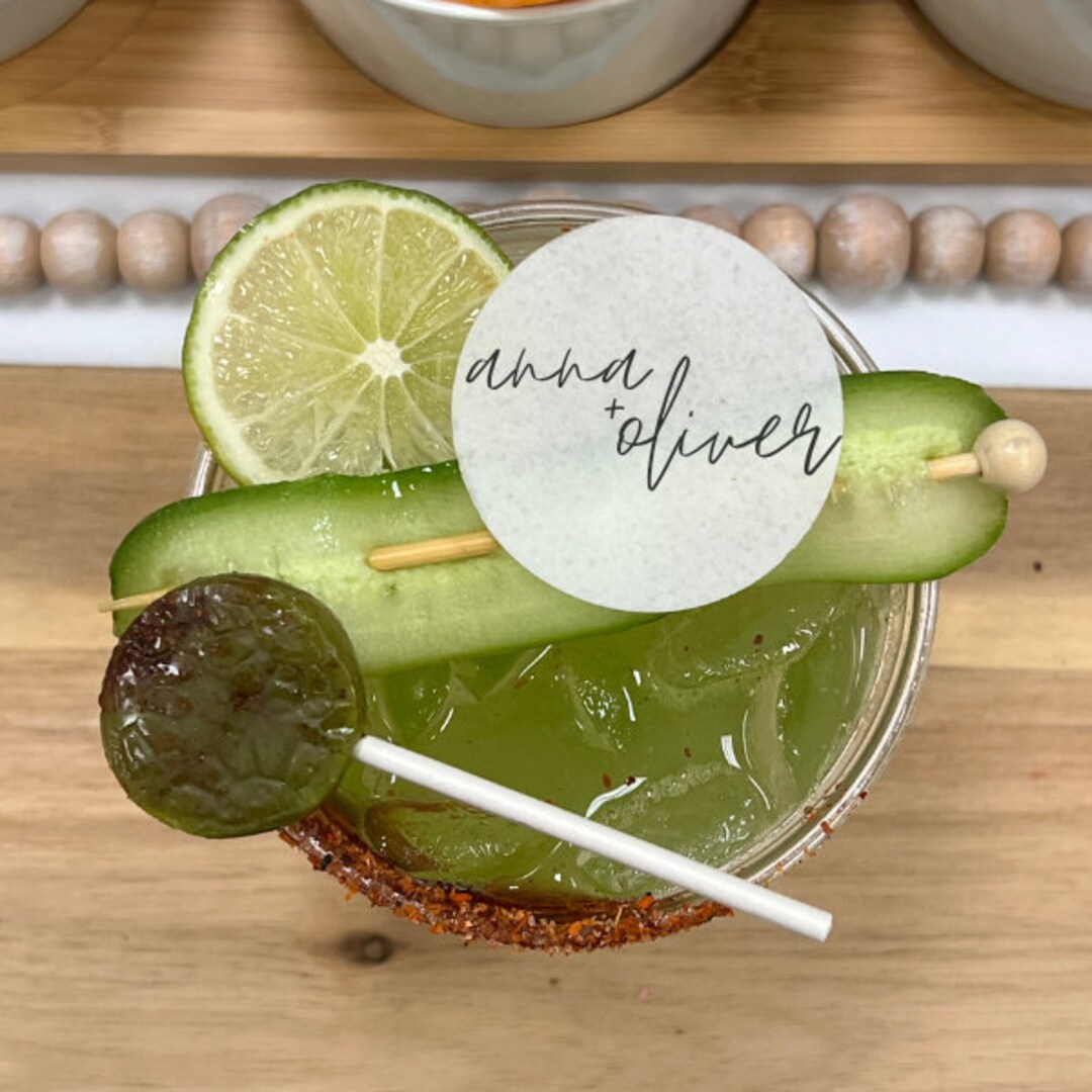 Edible Cocktail Toppers, Wedding Shower Cocktail Toppers, Edible ...