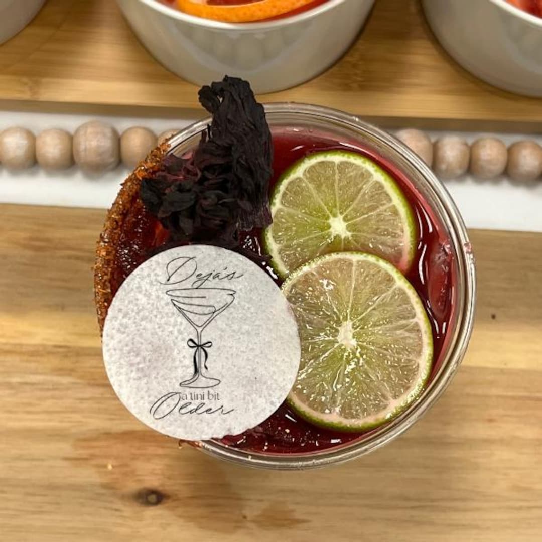 A Tiny Bit Older Beverage Toppers, Tiny Bit Cocktail Topper, Custom ...