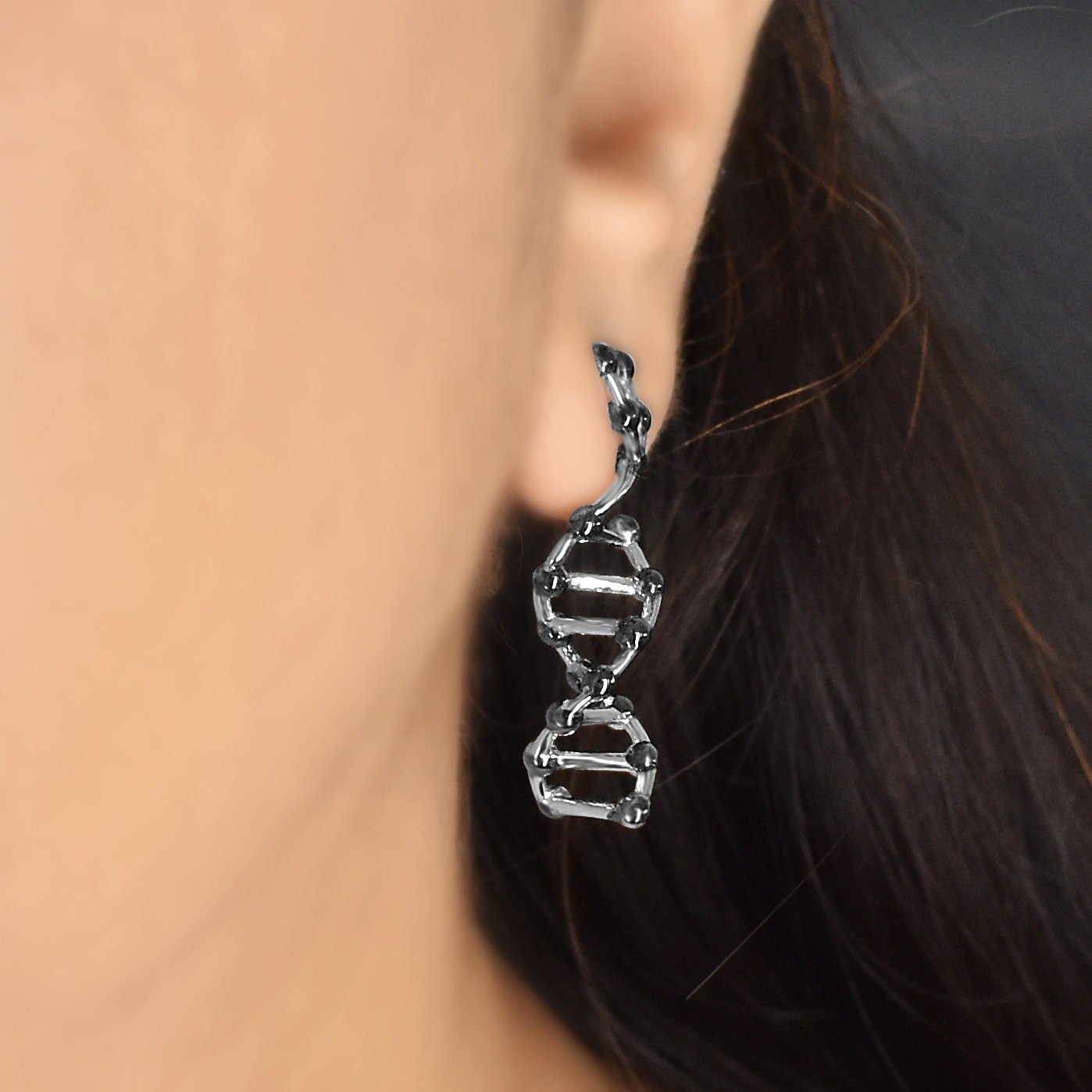 Dynamic DNA 3D DNA Double Helix Earring Unique Earrings | Etsy