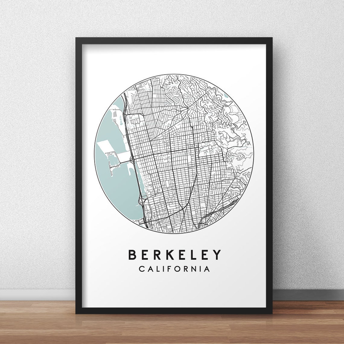Berkeley City Map Print Street Map Art Berkeley Map Poster - Etsy