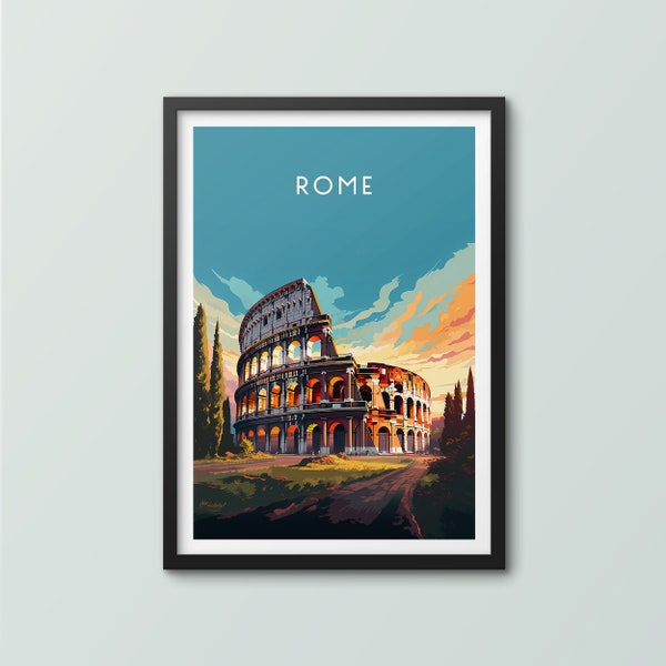 Rome Travel Poster - Etsy