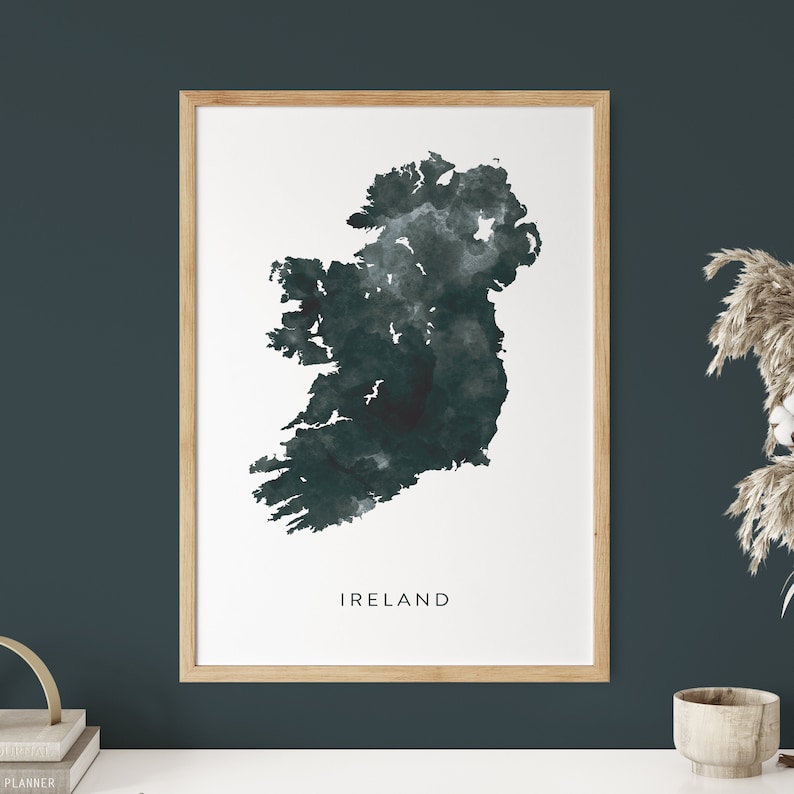 Ireland Map Watercolour Print Watercolor Map Art Ireland Map - Etsy