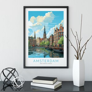 Amsterdam Travel Poster Wall Art Print Amsterdam Poster Amsterdam Print ...