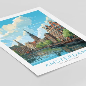 Amsterdam Travel Poster Wall Art Print Amsterdam Poster Amsterdam Print ...